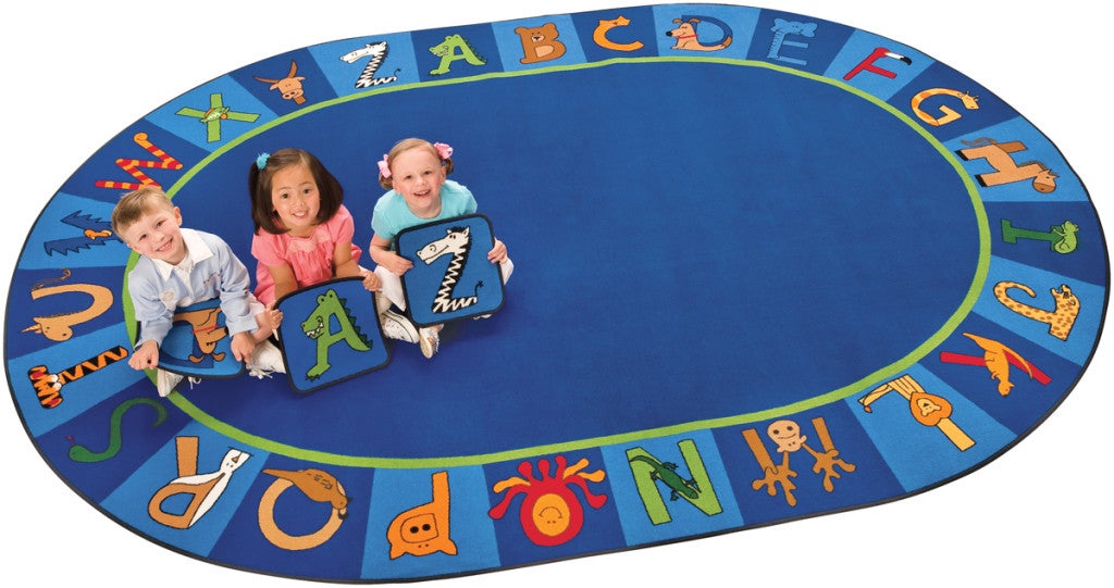ABC Jumping Games Help Kids Learn Alphabet | A to Z Animal Area Rug